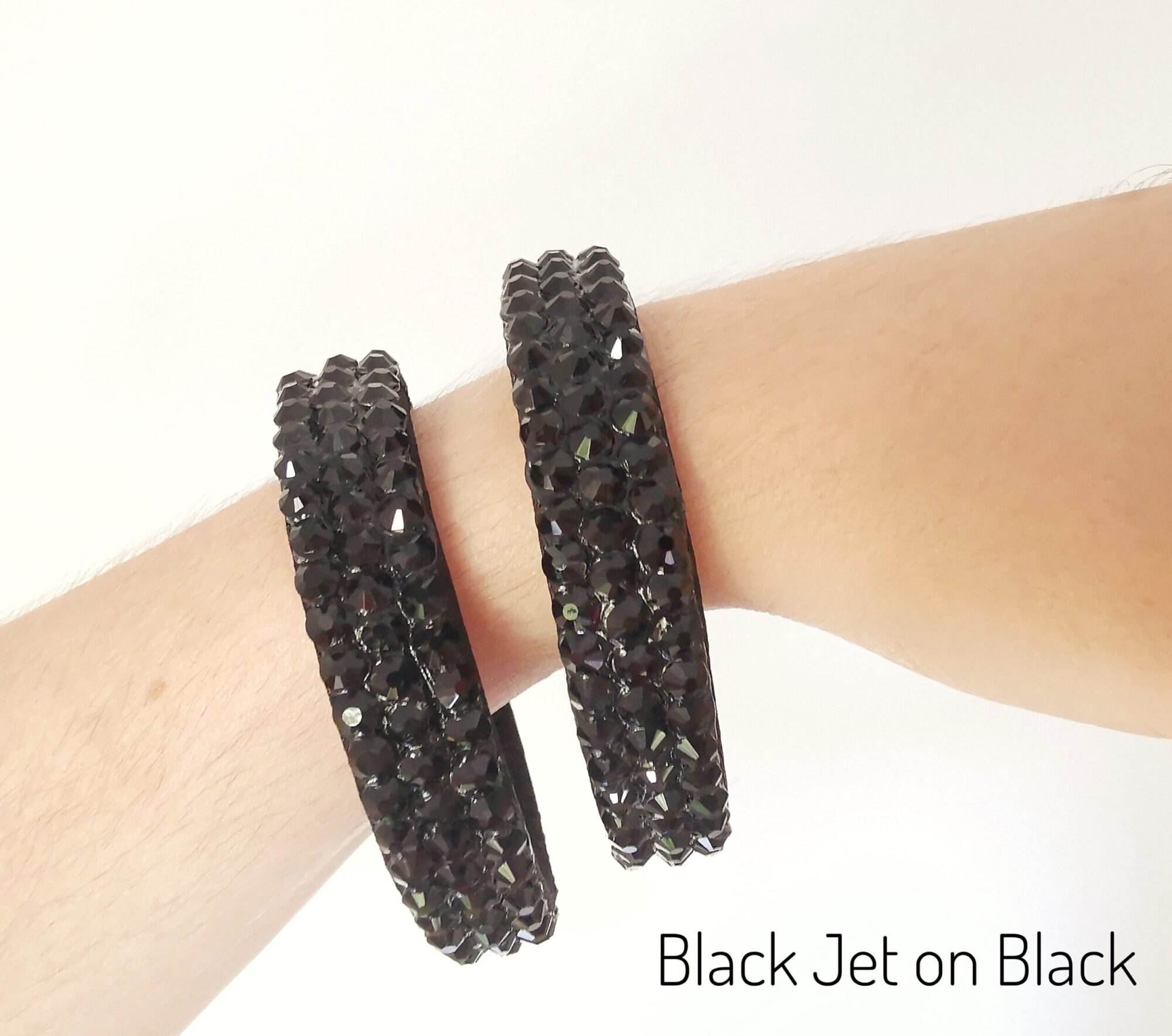 Bangle bracelet, 3 rows of stones, colors | Online shop Alina Dance Jewelry