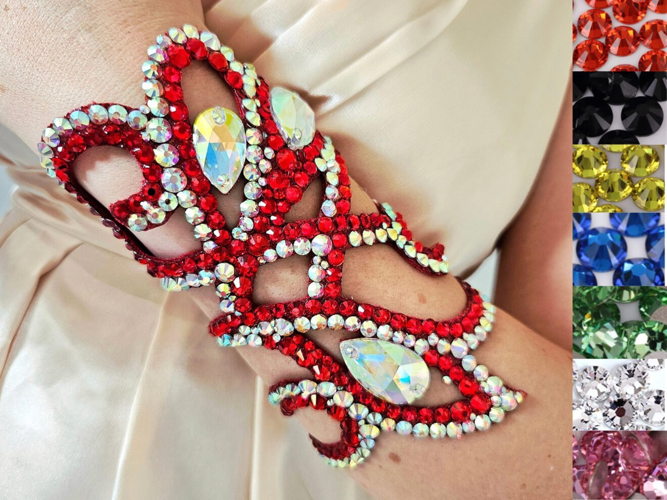 Ballroom dance bracelets | Rhinestone armbands and cuffs