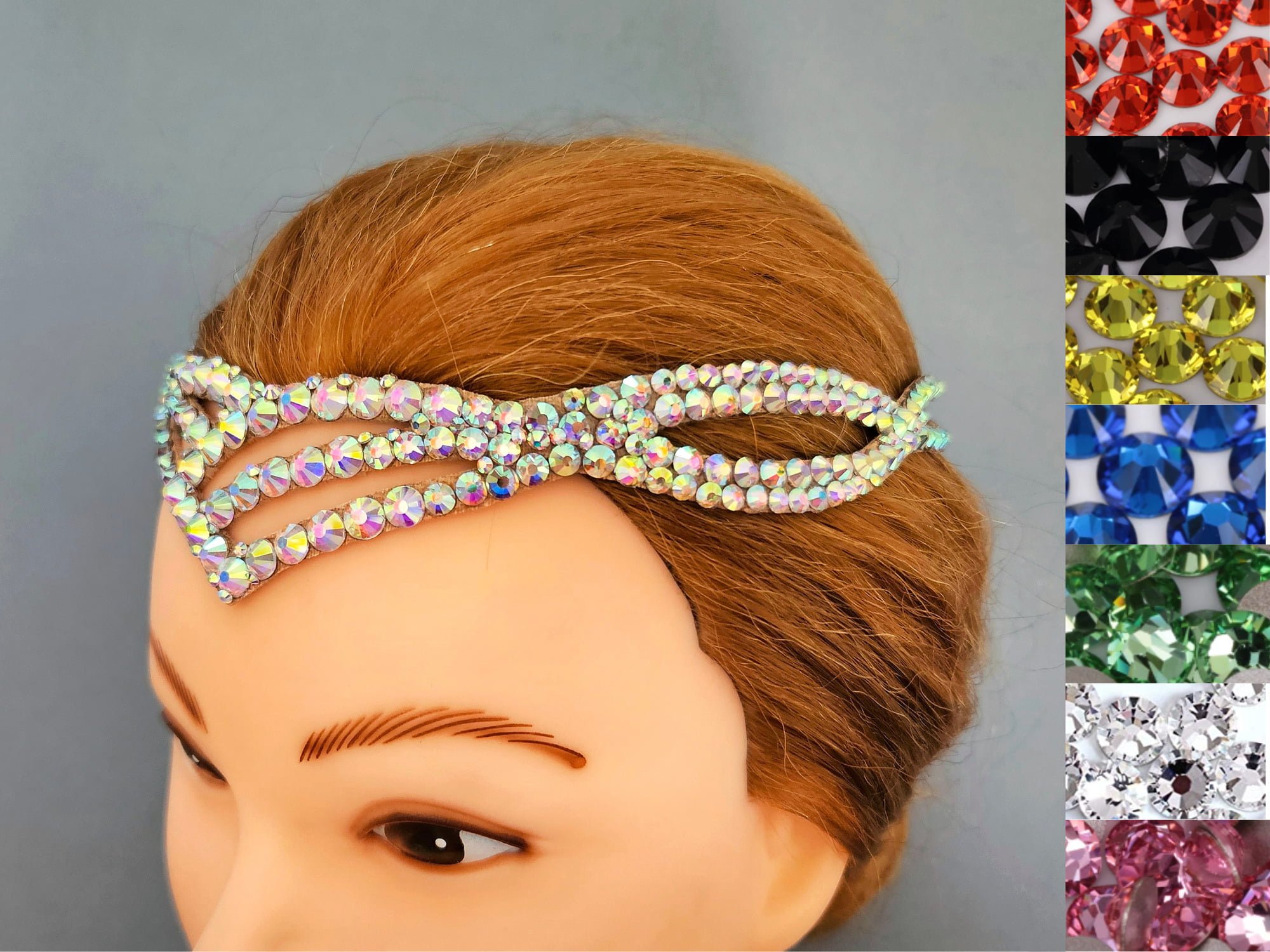 Belly dance head jewelry | Ballroom headpieces | Alina Dance Jewelry